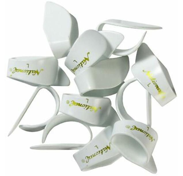 National NP8 Large, White Thumb Picks (4 Pack) | Small Box Music